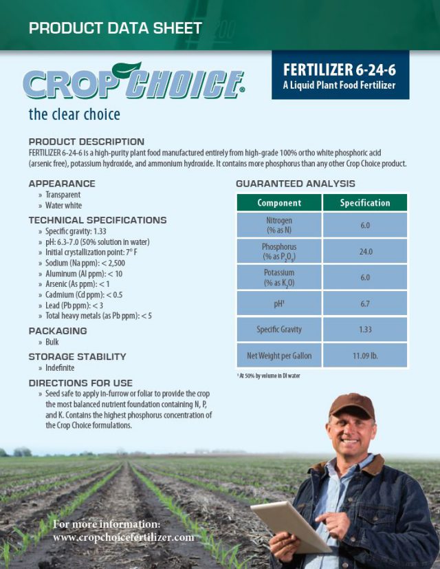 Fertilizer 6-24-6 - CROPCHOICE